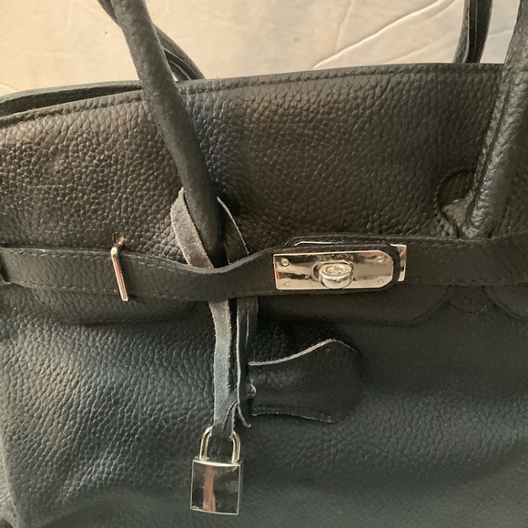 DESIGNER INSPIRED | Bags | Designer Inspired Black Leather Italian Bag ...